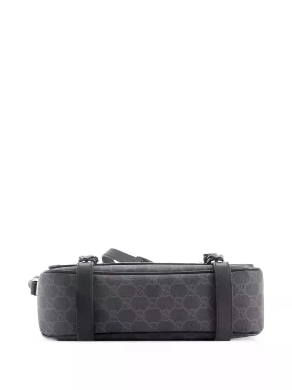 Gucci Interlocking G Messenger Bag In Gg Coated Canvas With Leather