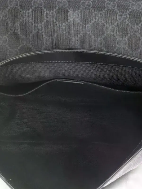 Gucci Interlocking G Messenger Bag In Gg Coated Canvas With Leather
