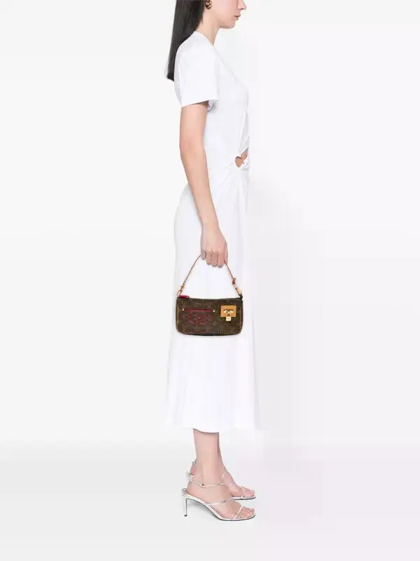 LOUIS VUITTON 2006 Monogram Perforated Pochette Accessoires Shoulder Bag