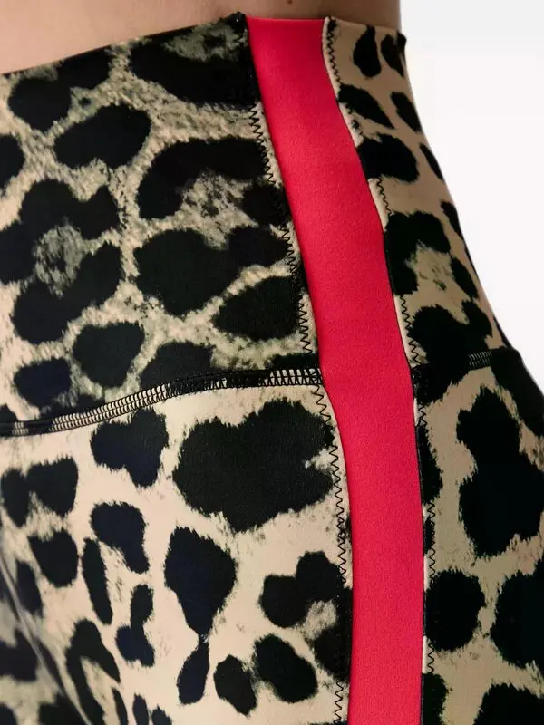 P.E Nation Leopard-print Side-stripe Leggings