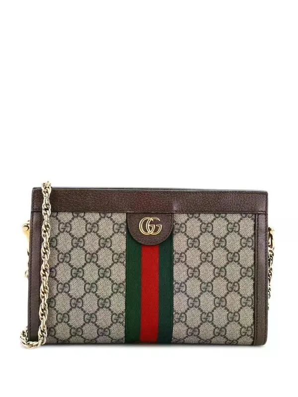 Gucci Ophidia Chain Shoulder Bag - Brown