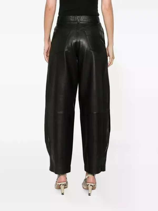 SESSUN Carlea Leather Tapered Trousers