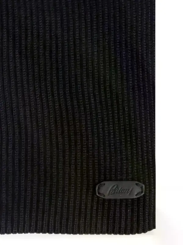 Brioni Ribbed-knit Scarf