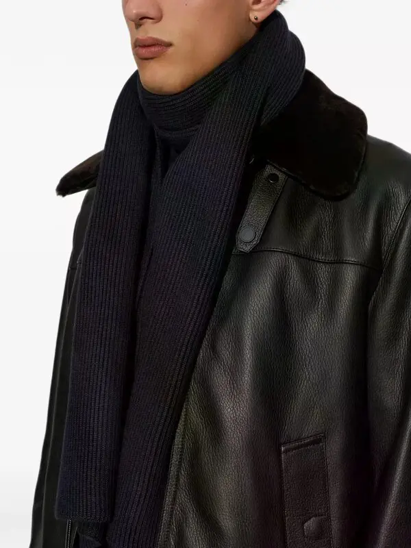 Brioni Ribbed-knit Scarf