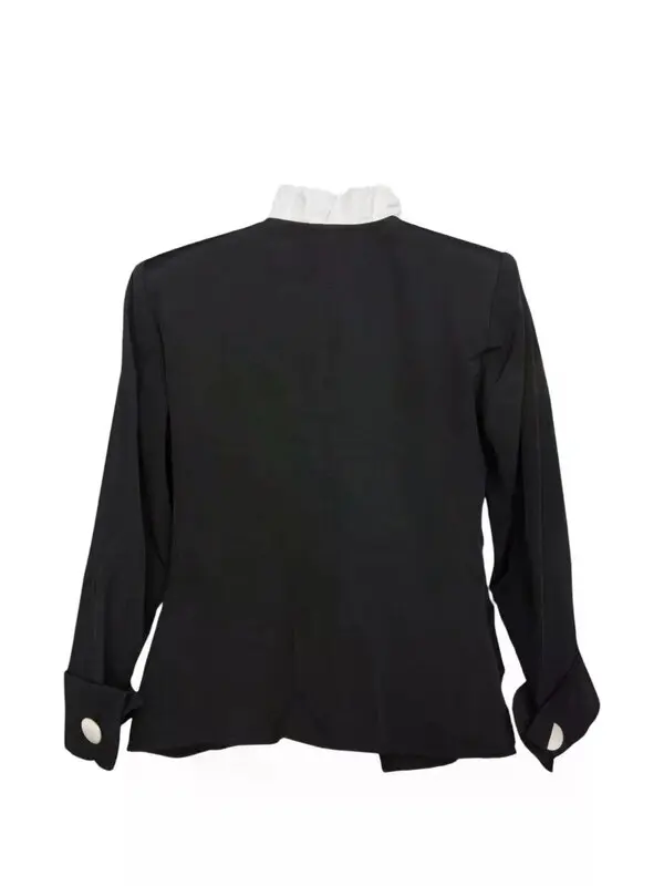 Saint Laurent 1990s Ruffle-collar Button-up Jacket