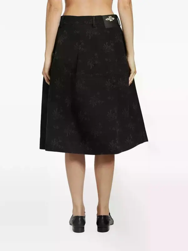 Simone Rocha Bow-embroidered Utility Midi Skirt