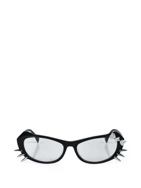 YVMIN Bow-detail Cat-eye Sunglasses - Black
