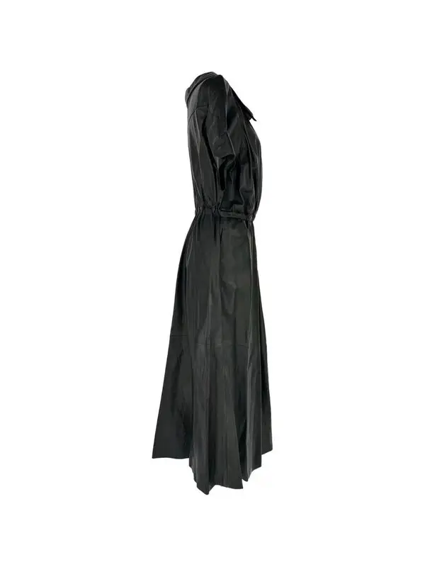 Altuzarra Lydia Lambskin Wrap Dress - Black