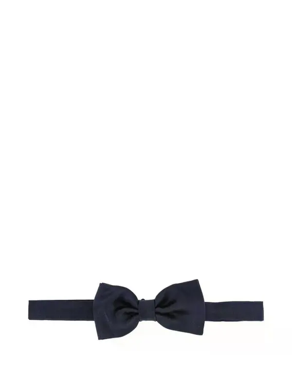 BARBA NAPOLI Twill Weave Bow Tie - Blue