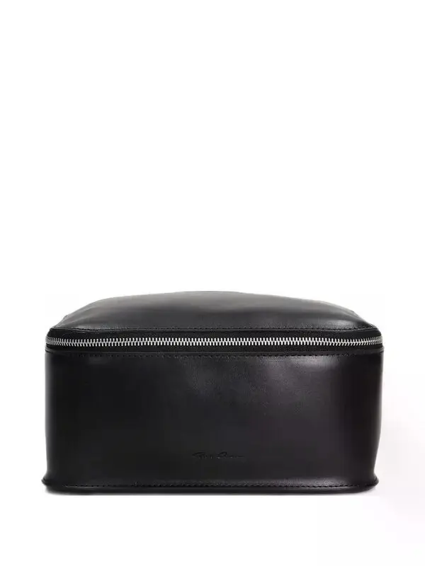 Rick Owens Leather Wash Bag - Black