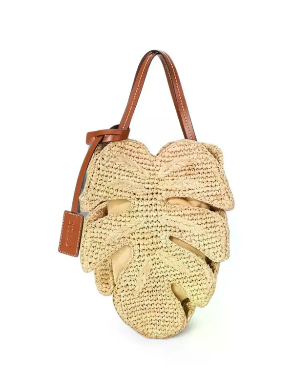 Staud Palm Leaf-shaped Raffia Tote