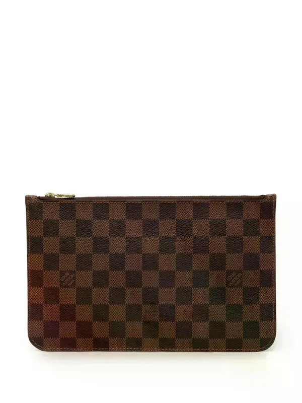 LOUIS VUITTON 2014 Damier Ebene Neverfull Mm Pouch - Brown