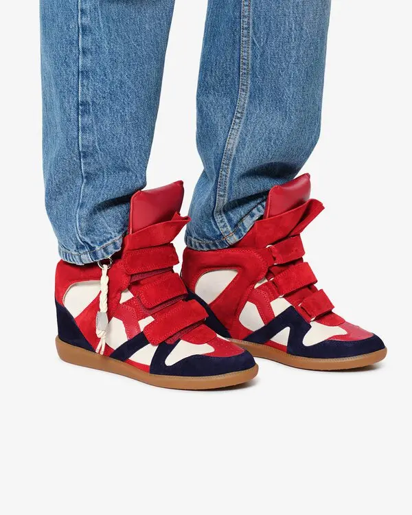Isabel Marant Étoile Bekett Wedge Sneakers - Red-navy