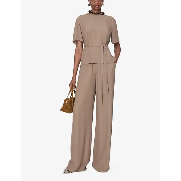 JOSEPH Atheris Tie-waist Crepe Top