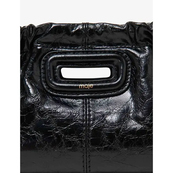 Maje Milpli Gazette Leather Shoulder Bag