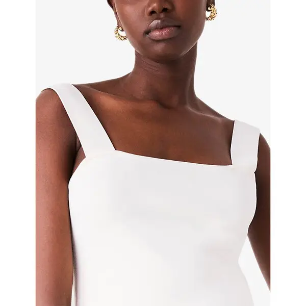 Maje Brass Hoop Earrings With Floral Faux-pearl Embellishments