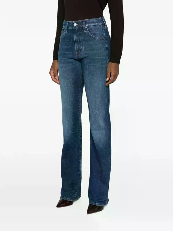 Jacob Cohen Cara Faded Straight-leg Jeans - Blue