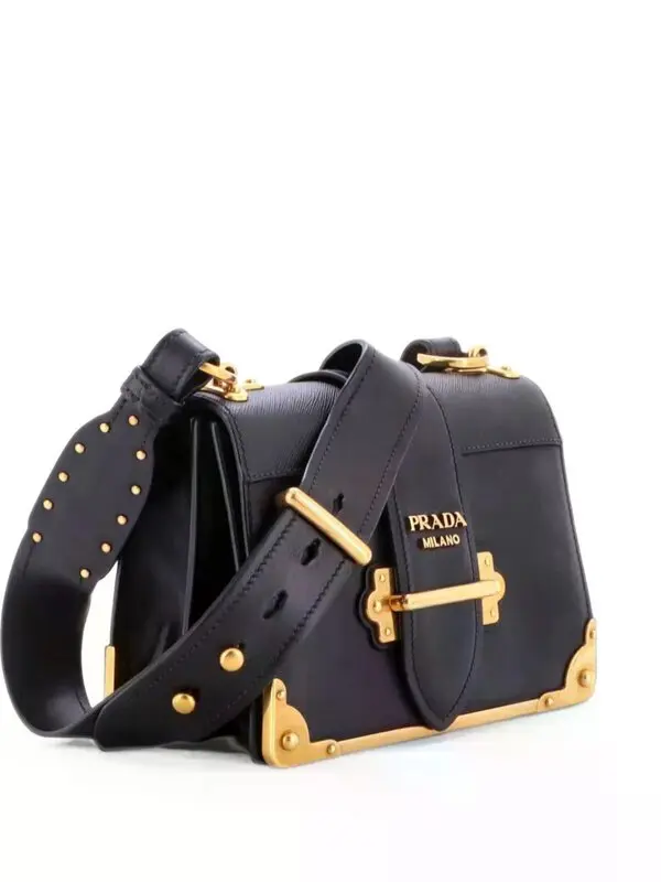 Prada Cahier Leather And Saffiano Leather Small Crossbody Bag