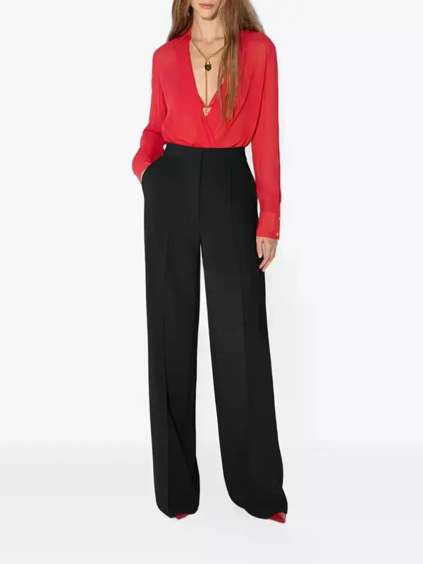 Elisabetta Franchi Lightweight Crêpe Palazzo Trousers
