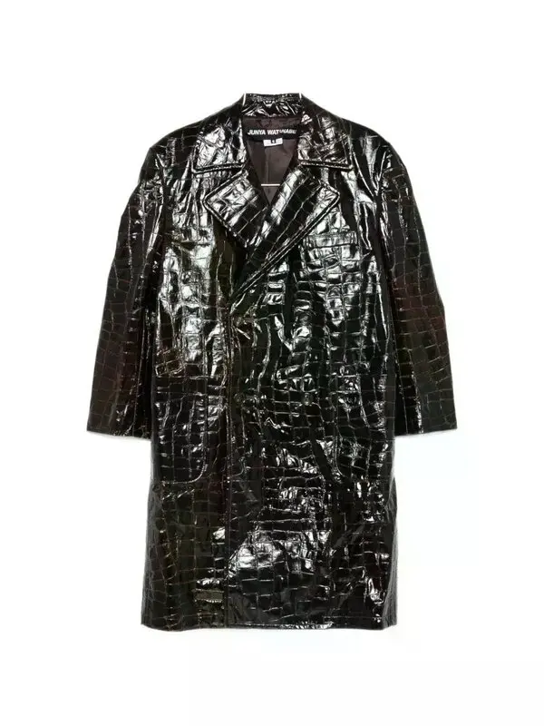 Junya Watanabe Croc-effect Double-breasted Coat