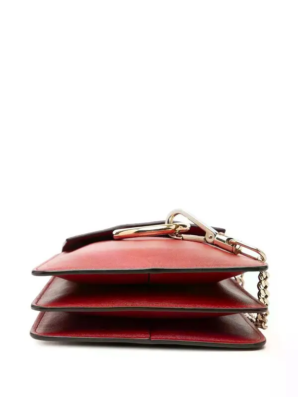 Chloé 2018 Mini Calfskin And Suede Faye Bracelet Bag Satchel - Red