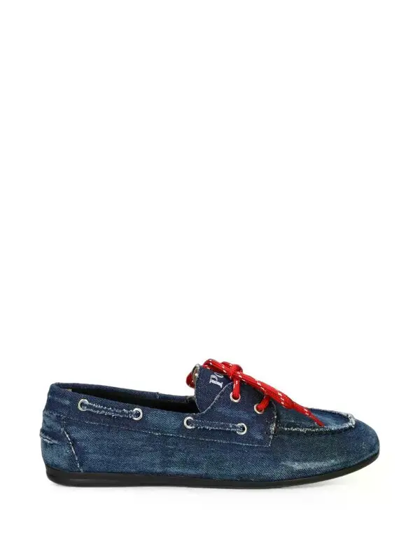 POSA Faded-effect Frayed-edge Loafers