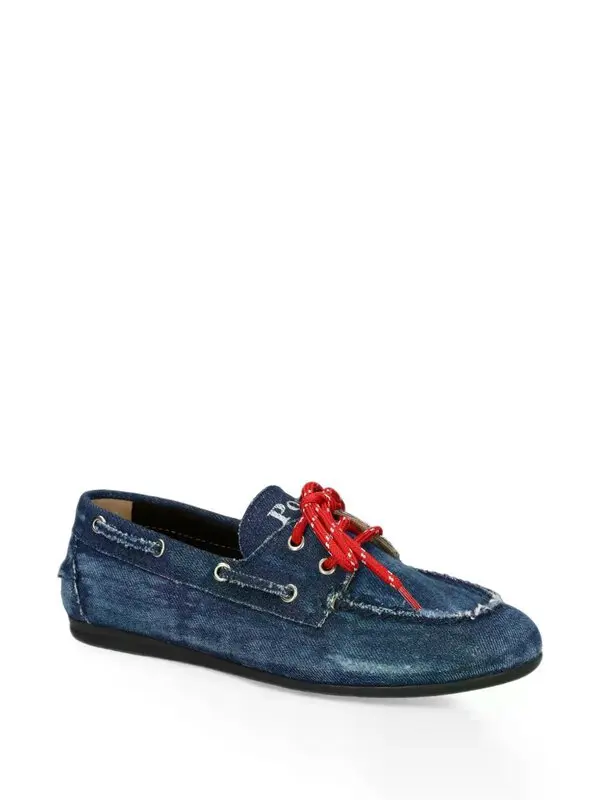 POSA Faded-effect Frayed-edge Loafers