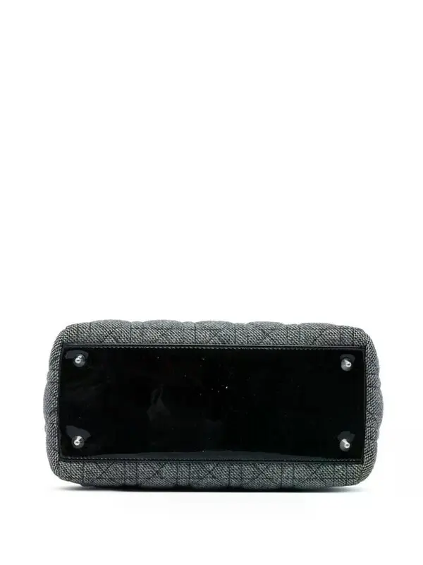 Dior 2011 Medium Tweed Cannage Lady Satchel