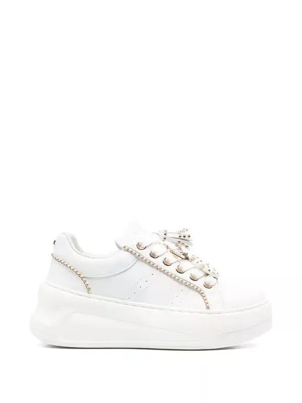 CULT Nirvana Stud-embellished Leather Platform Sneakers