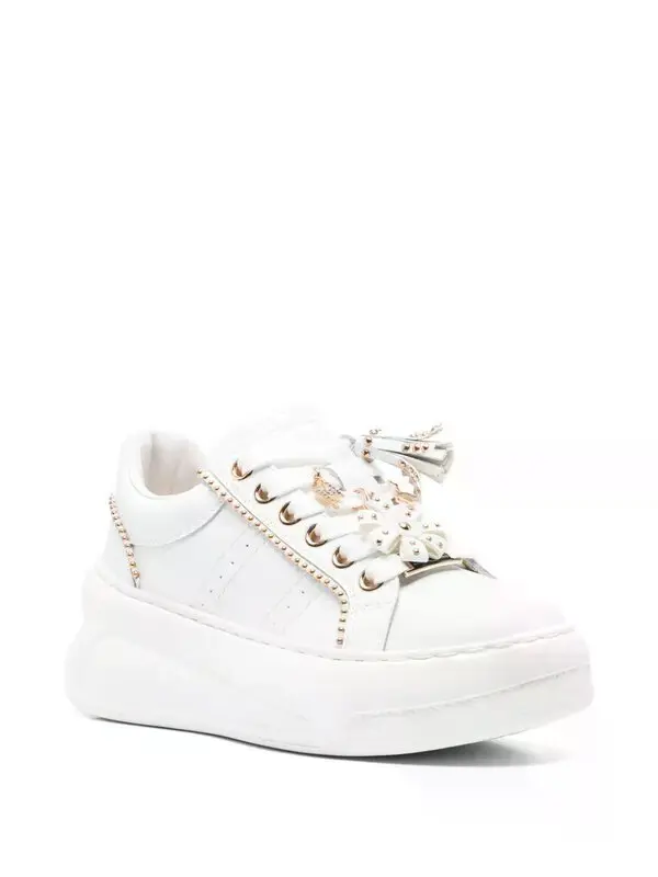 CULT Nirvana Stud-embellished Leather Platform Sneakers