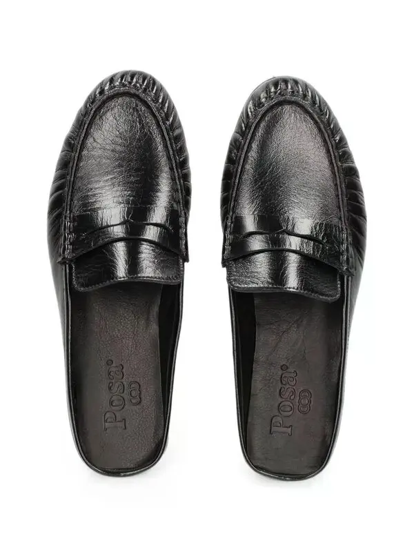 POSA Crinkled-effect Loafers