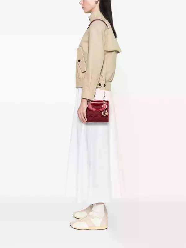 Dior 2018 Mini Patent Cannage Lady Satchel