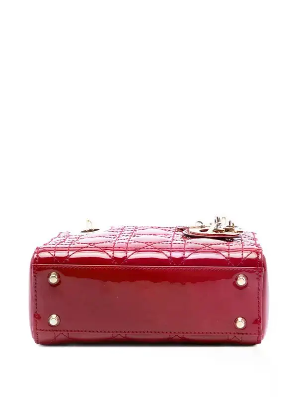 Dior 2018 Mini Patent Cannage Lady Satchel