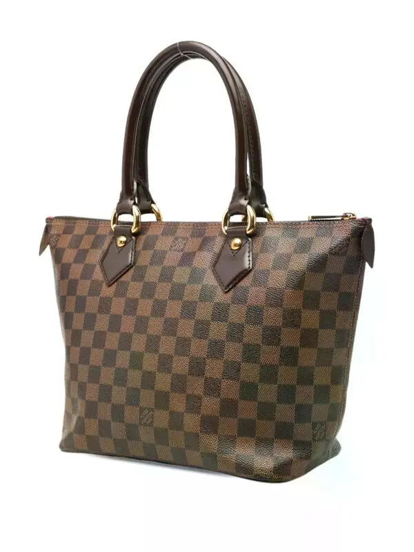 LOUIS VUITTON Damier Ebene Saleya Pm Handbag - Brown