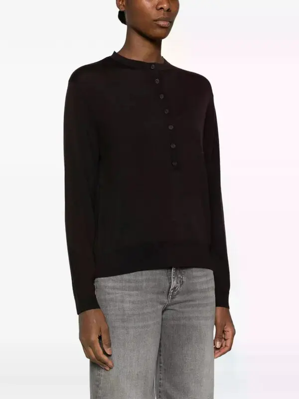 VICOLO Button-placket Sweater