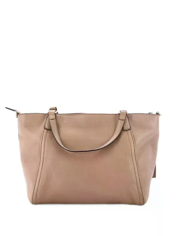 Gucci Soho Convertible Top Handle Bag Leather Satchel - Neutrals