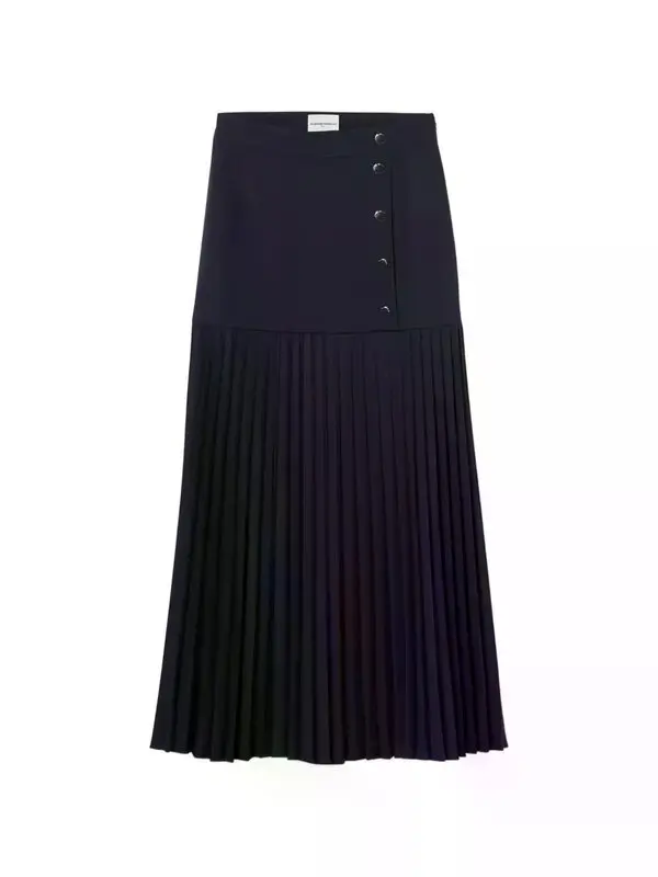Claudie Pierlot Pleated A-line Skirt - Blue