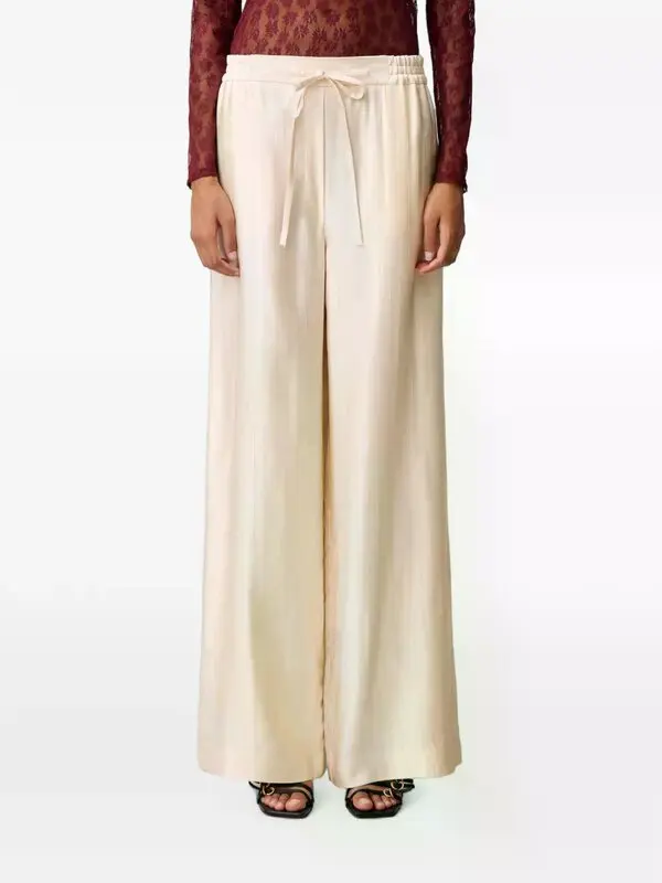 Claudie Pierlot Striped Drawstring Palazzo Pants