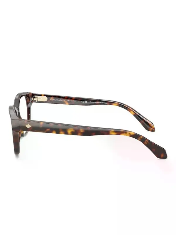 Giorgio Armani Tortoiseshell Rectangle Eyeglasses