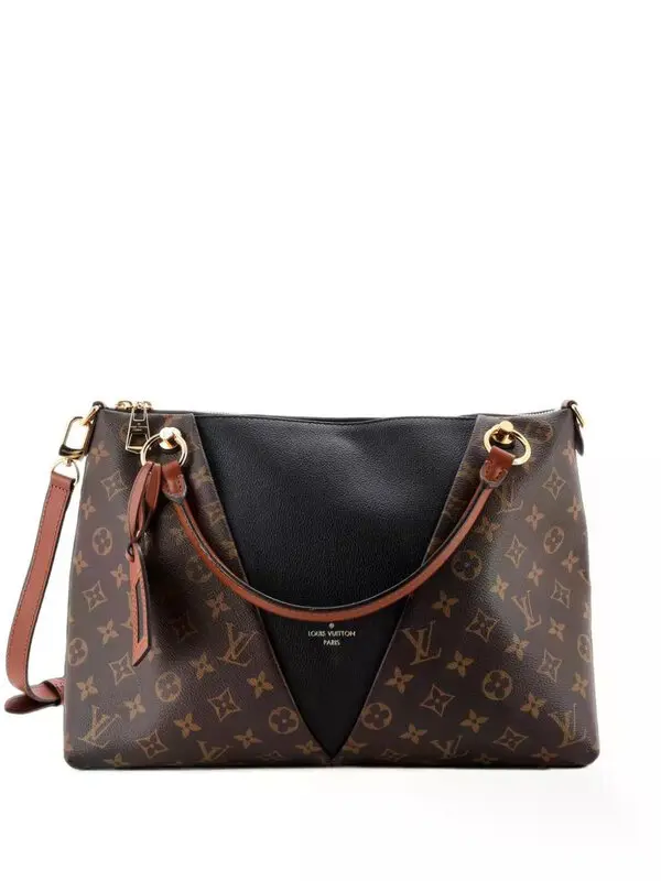 LOUIS VUITTON V Tote Monogram Canvas And Leather Mm Shoulder Bag