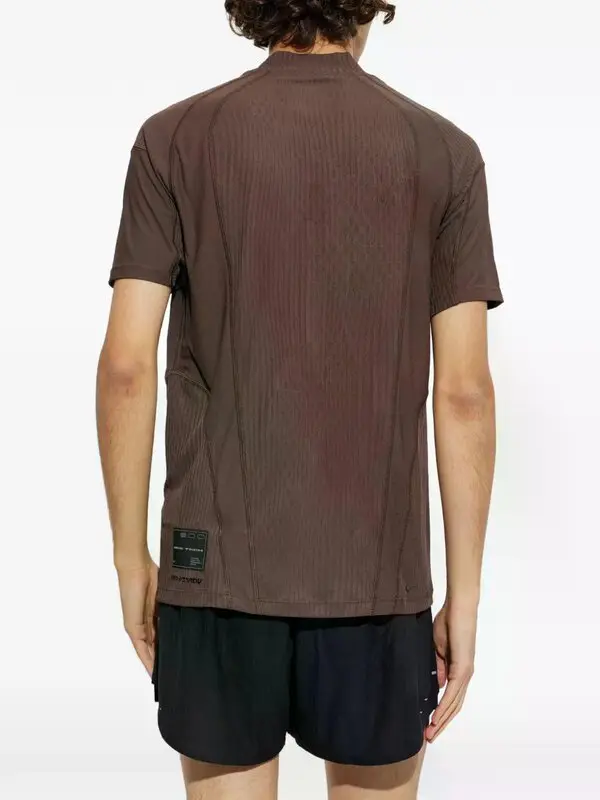 Nike Tech Logo-embroidered Panelled High Neck T-shirt