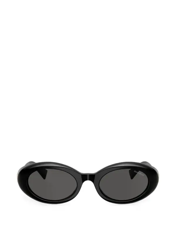 Miu Miu Oval Frame Sunglasses - Black