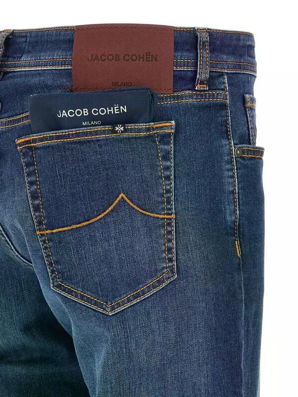 Jacob Cohen Viktor Contrast-stitch Straight-leg Jeans