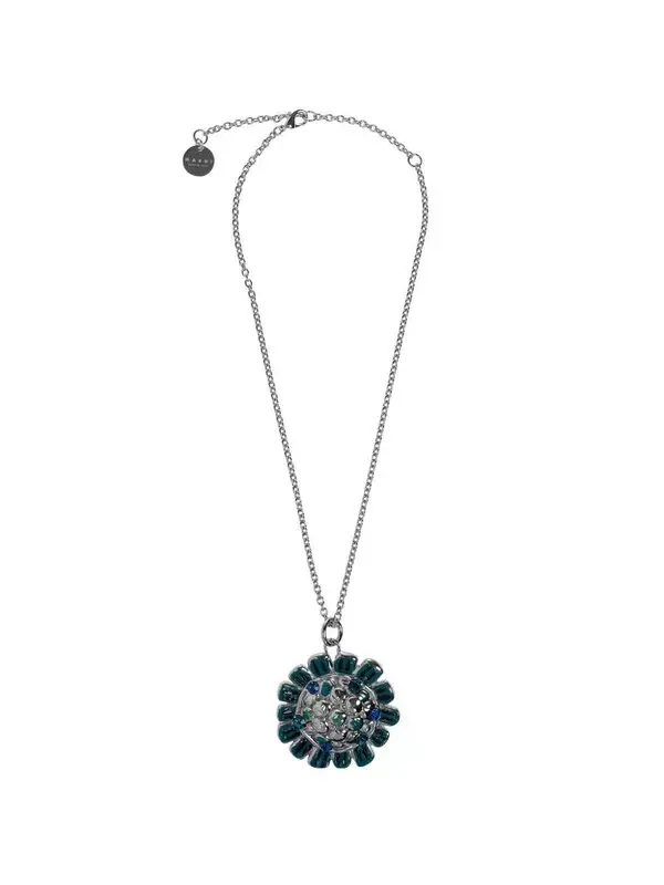 Marni Flower Pendant Necklace - Silver