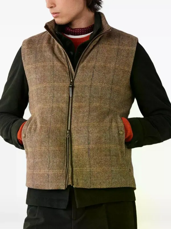 HACKETT  Herringbone Check Gilet