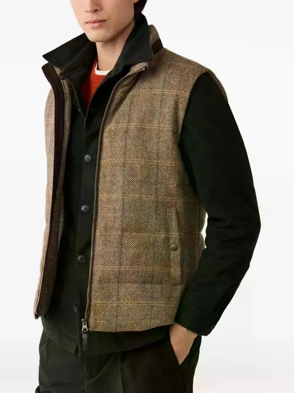 HACKETT  Herringbone Check Gilet