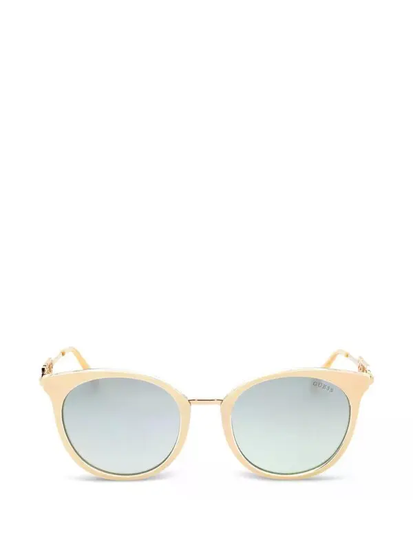 Guess Round Frame Sunglasses With Logo Detail