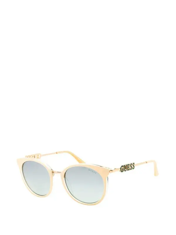 Guess Round Frame Sunglasses With Logo Detail
