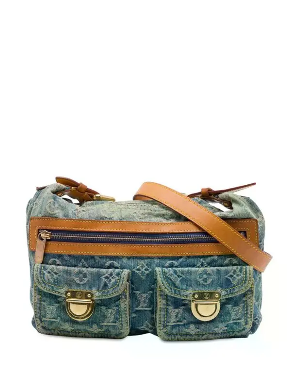 LOUIS VUITTON 2006 Monogram Denim Baggy Pm Shoulder Bag