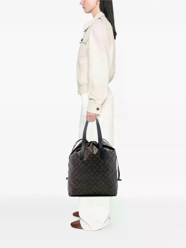 LOUIS VUITTON 2017 Fragment Monogram Macassar Cabas Light Tote Bag